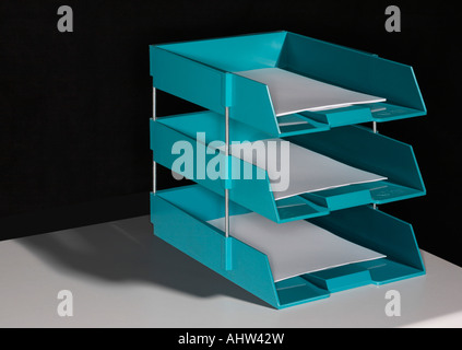 In and out office trays in an office situation Stock Photo - Alamy