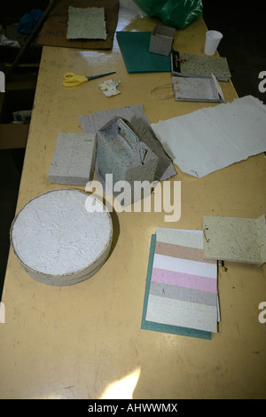 Recycling paper Small scale recyclling plant Stock Photo - Alamy