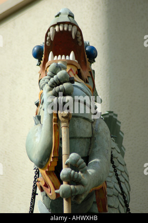 Oriental dragons above a shop in Gangtok, Sikkim, India. (Photo by ...
