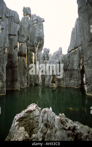 Limestone formation at Kunming Stone forest or Shilin, a UNESCO World ...