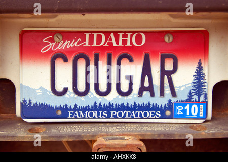 Vanity License Plate Idaho Stock Photo - Alamy