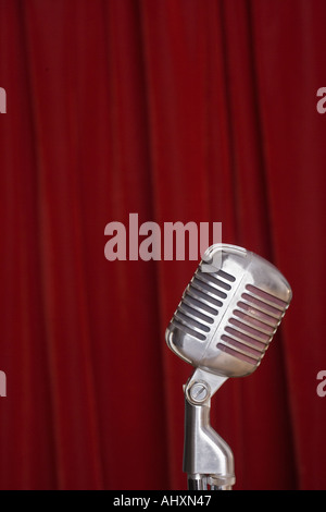 Old fashioned microphone, close up Stock Photo - Alamy