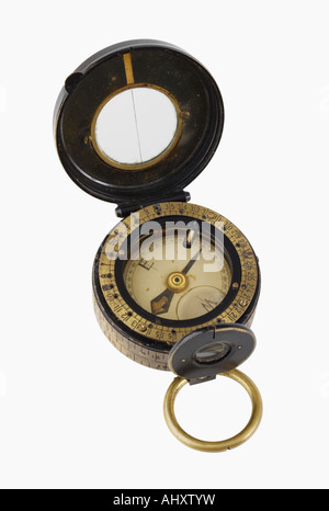 Close up view of the old compass Stock Photo - Alamy