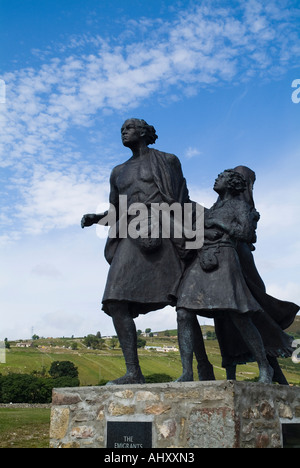 The Emigrants statue, Helmsdale, Sutherland, Scotland, UK, Europe Stock ...