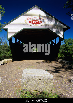 Porter Covered Bridge in Parsonfield, Maine USA. This bridge crosses ...