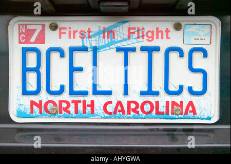 Vanity License Plate North Carolina Stock Photo - Alamy