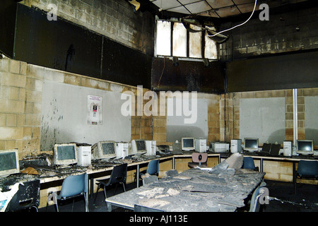 Fire Damaged School Classroom Brass Bell Covered in Soot Stock Photo ...