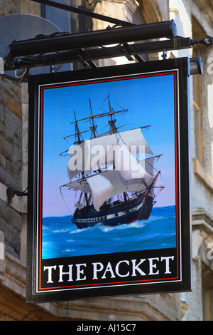 The Packet pub bar tavern Cardiff Bay wales UK Stock Photo - Alamy