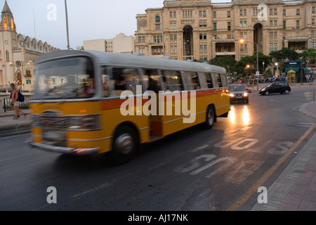 Typical Maltese public bus on Nelson Road, Valletta, Malta, Europe ...