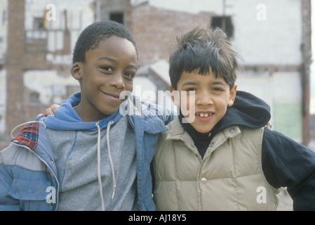 Two inner city boys in South Bronx NY Stock Photo - Alamy