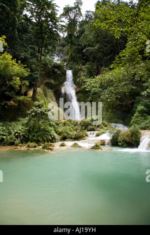 Amazing Kuang Si waterfall near touristic Luang Prabang in Laos ...