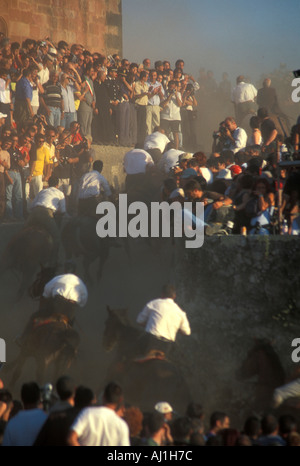 L Ardia di Sant Antine horse race Sedilo Sardinia Italy Stock Photo - Alamy