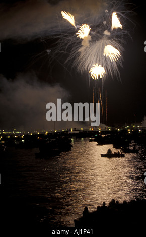 Fireworks Redentore feast Venice Veneto Italy Stock Photo - Alamy