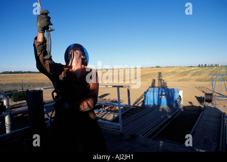 Canada Alberta MR Ron Bull and Steve Breum work on Cactus Drilling Co ...