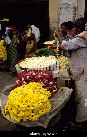 South India Karnataka Mysore Flower Market Stock Photo - Alamy
