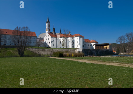 White Monk monastery in Vyssi Brod in Southern Bohemia Stock Photo - Alamy