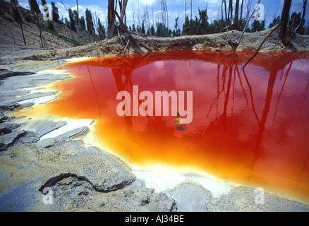 Indonesia Flores Wawo Muda Volcanic lakes and pools near Bajawa Stock ...