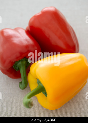 Vegetables - red and yellow sweet peppers, garlic, onions, green salad ...