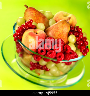 fresh fruit bowl in summer Stock Photo - Alamy