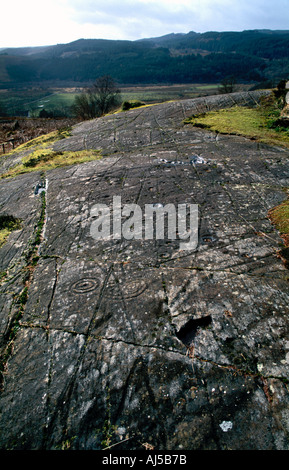 Cup and ring marked rocks Prehistoric rock art Weetwood Moor near ...