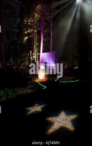 Enchanted Forest lighting display, Perthshire, Scotland Stock Photo - Alamy