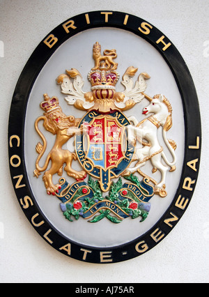 British Consulate sign Stock Photo - Alamy