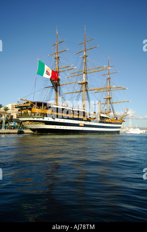 Italian Sail training ship Americo Vespuchi alongside the dock in ...