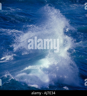 A huge wave crashes on the beach Stock Photo - Alamy