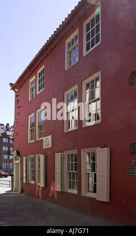 Grape Lane in Whitby Town Centre decorated with bunting of the ...