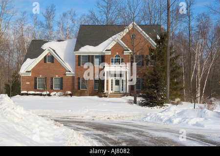 Residential Home at Winter Time Stock Photo - Alamy