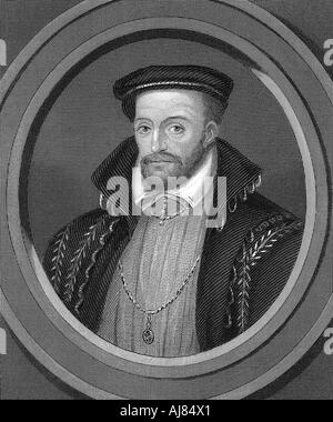 Portrait of Gaspard de Coligny, Duke of Chatillon aged 45, chest piece ...