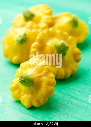 Fresh ripe pattypan squashes on white background Stock Photo - Alamy