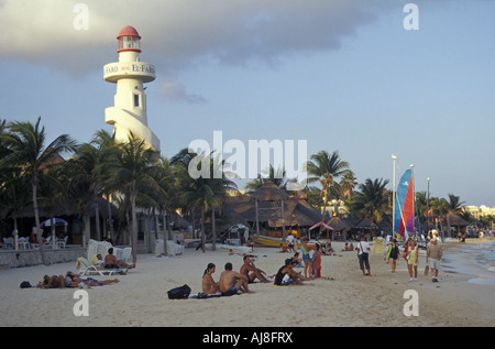 The El Faro Lighthouse in Playa del Carmen, Riviera Maya near Cancun in ...