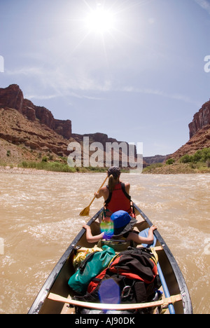 Canoeing on the Colorado River Stock Photo - Alamy