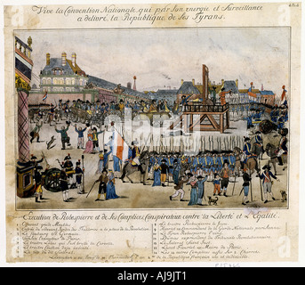 robespierre to the guillotine,the French Revolution Stock Photo - Alamy