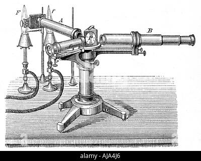Spectroscopic apparatus used by used by Robert Wilhelm Bunsen (1811 ...