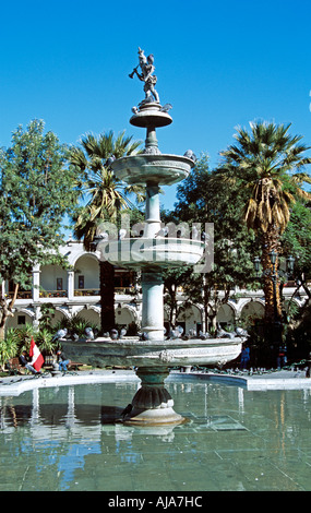 Tuturutu Fountain, Plaza de Armas, Arequipa, Peru Stock Photo - Alamy
