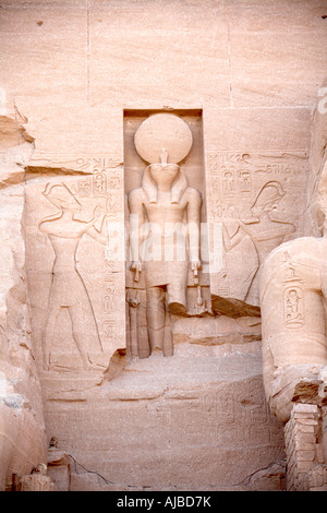 Statue of the god Re-Horakhty Stock Photo - Alamy