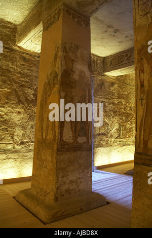 Relief in the vestibule inside the Temple of Mandulis in Kalabsha ...