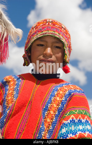 Young traditionally dressed Peruvian boy in Cusco Peru Stock Photo - Alamy