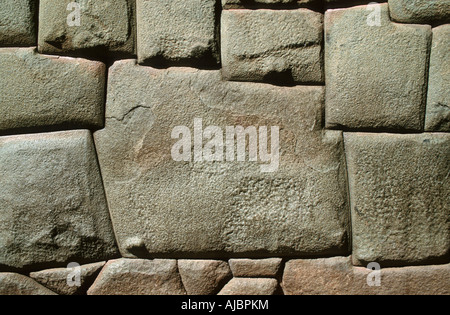 The famous 12 sided stone in old Incan stonework in Cusco, Peru Stock ...
