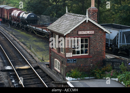 signal box at Goathland station on North Yorkshire Moors Railway Stock ...