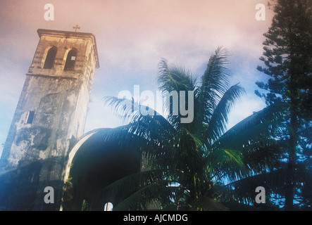 Old ruins of a church, Pohnpei, Micronesia, Central Pacific Stock Photo ...