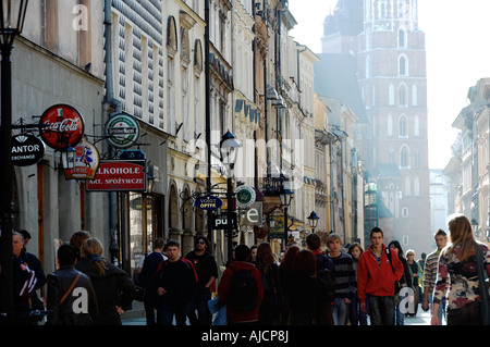 Florianska Street Old Quarter Krakow EDITORIAL USE ONLY Stock Photo - Alamy