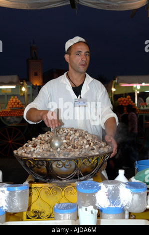 snail escargot vendor Foods stalls at night Djemma el Fna Marrakesh ...