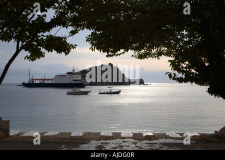 The Kefalonia Ferry, Angela, at "Saint Nicholas Port", Zakynthos Stock ...