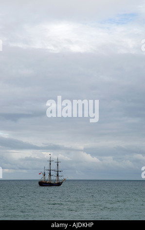 Tall ship sailing from Charlestown Cornwall England Stock Photo - Alamy