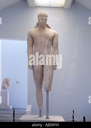 Kouros of Samos 3 times life size dedicated to Hera at Samos Museum ...