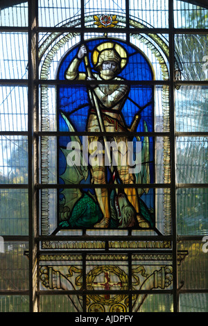 Saint George stained glass, Holy Trinity Church, Amblecote, West ...