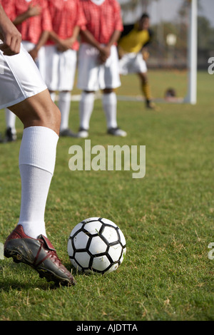 Soccer player taking penalty kick Stock Photo - Alamy